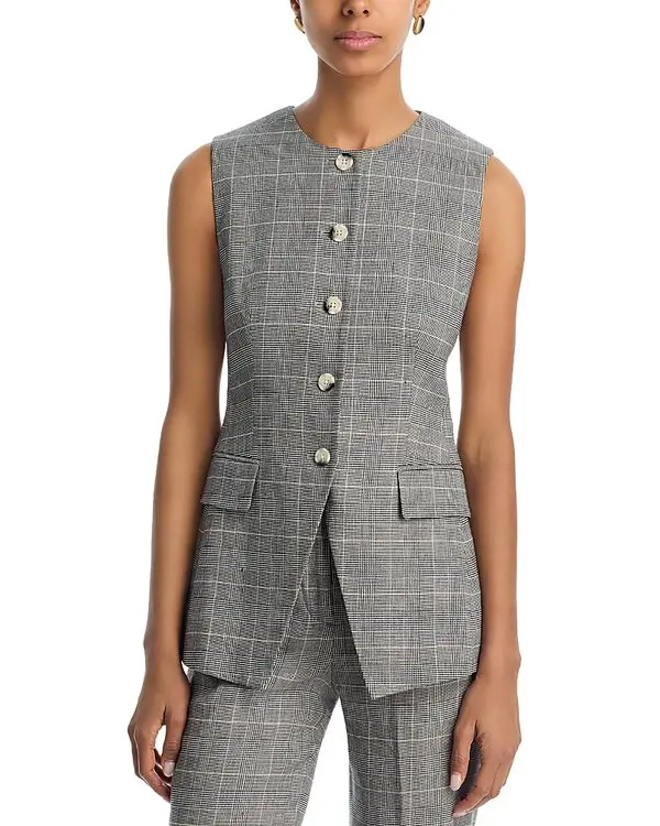 Veronica Beard Lois Waistcoat - Black Multi