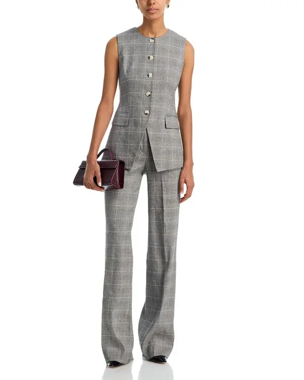 Veronica Beard Lois Waistcoat - Black Multi