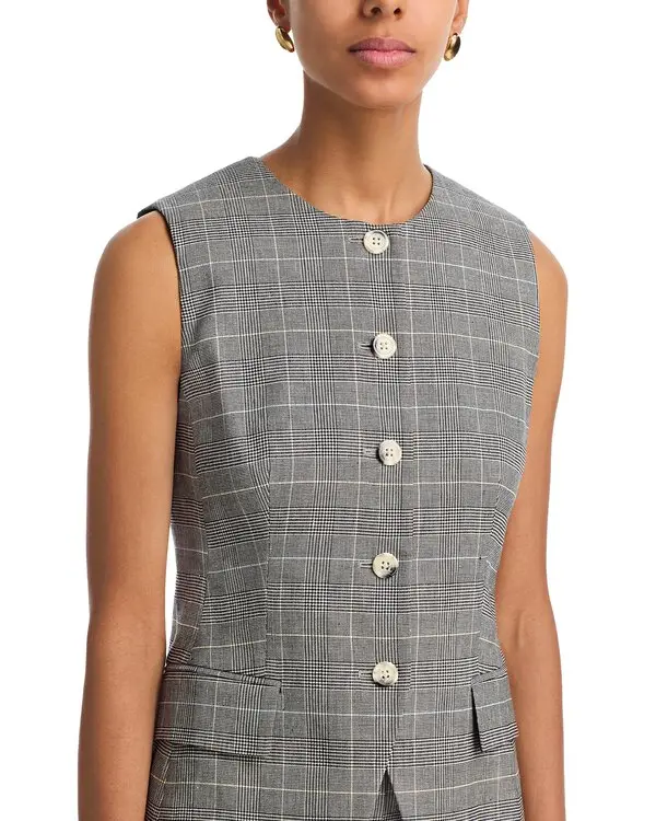 Veronica Beard Lois Waistcoat - Black Multi