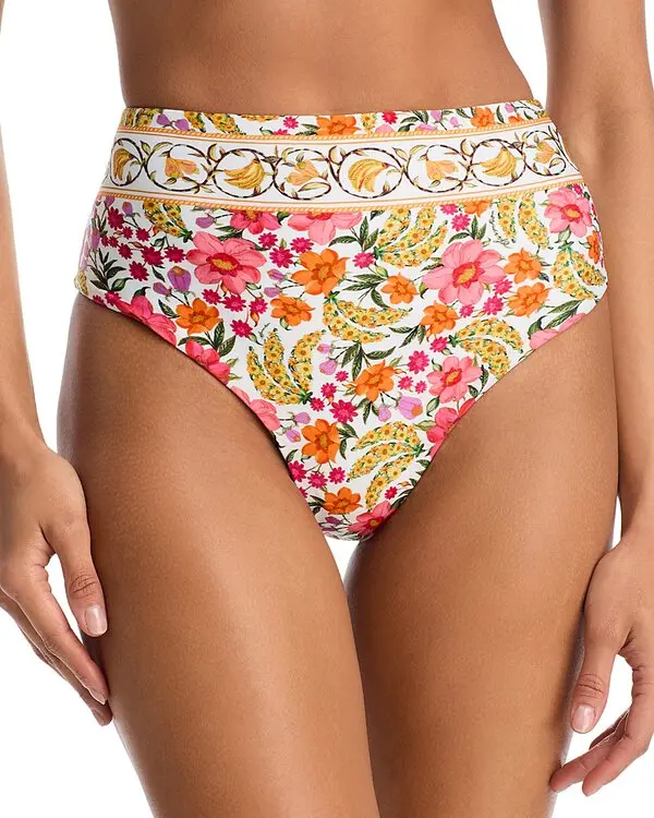 Farm Rio Floral Bikini Bottom - Off-white