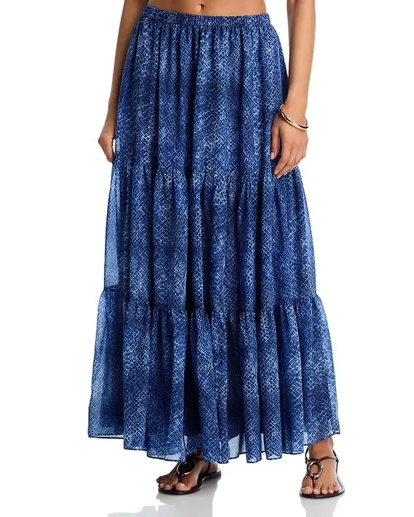 Kobi Halperin Tiered Maxi Skirt - Tide Multi