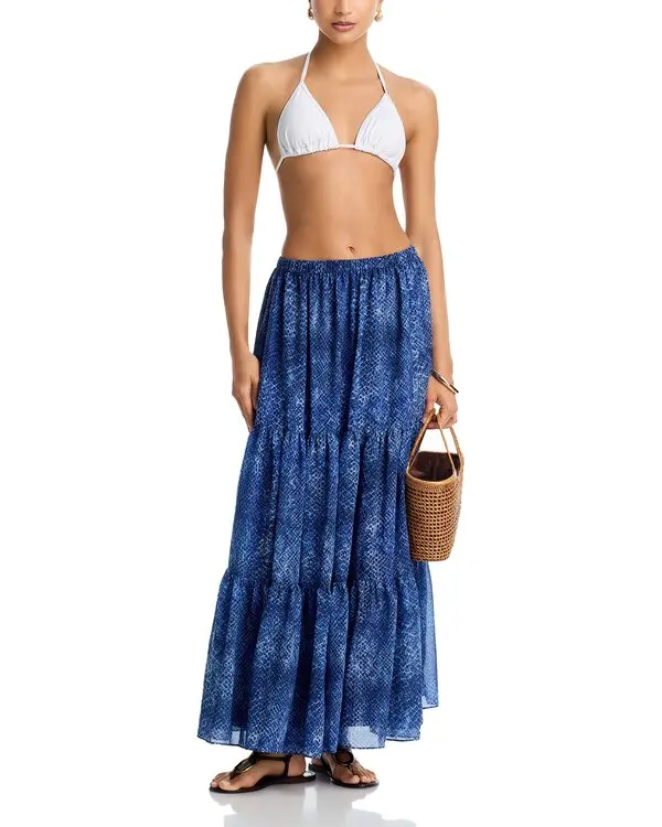 Kobi Halperin Nicole Tiered Maxi Skirt - Tide Multi
