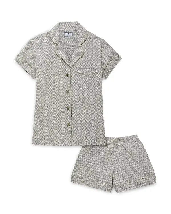 PETITE PLUME Pima Cotton Short Pajama Set - Green