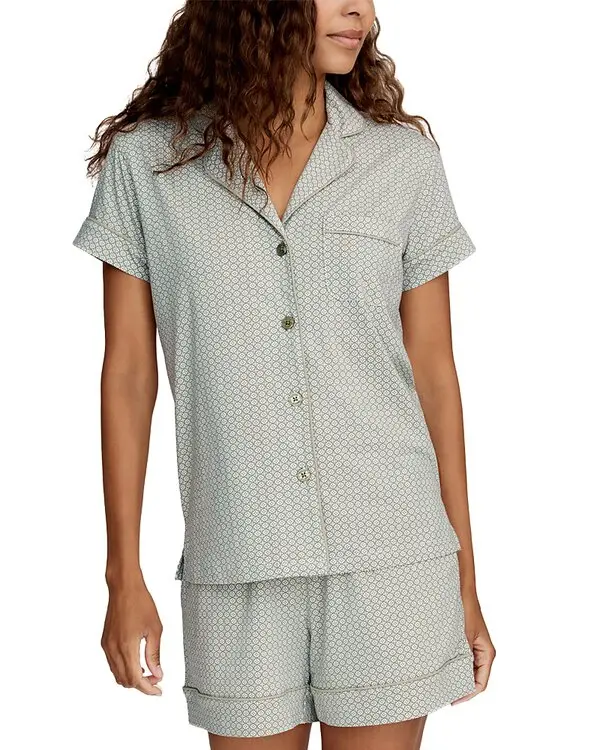 PETITE PLUME Pima Cotton Short Pajama Set - Green