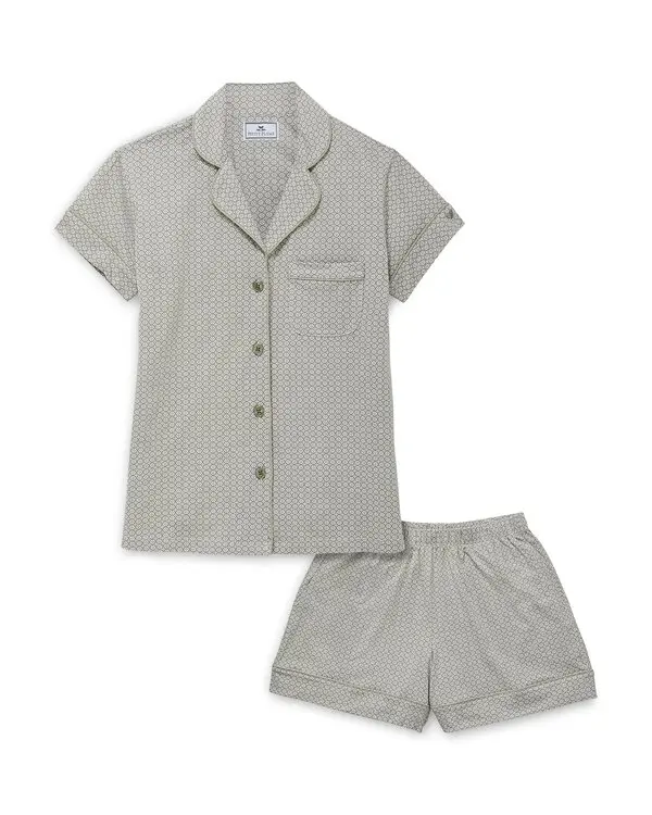 PETITE PLUME Pima Cotton Short Pajama Set - Green