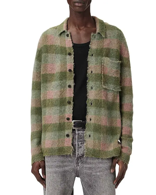 ALLSAINTS Adler Plaid Cardigan