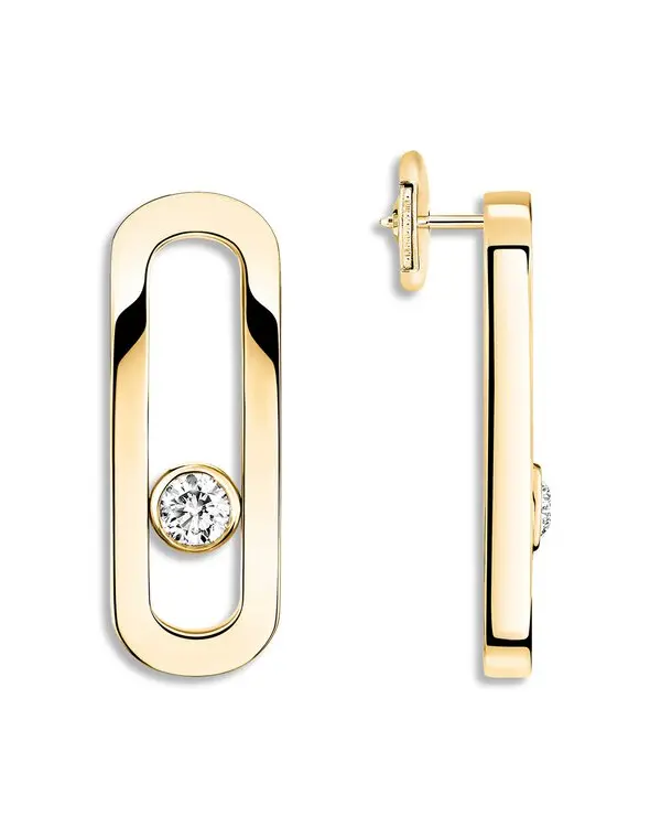 Messika 18k Diamond Oval Drop Earrings - Gold