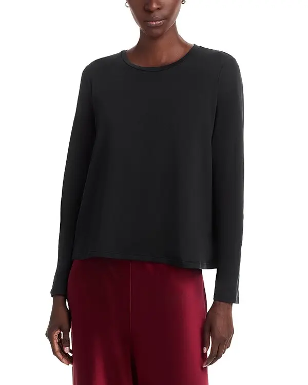 Eileen Fisher Cozy Brushed Terry Crewneck Top