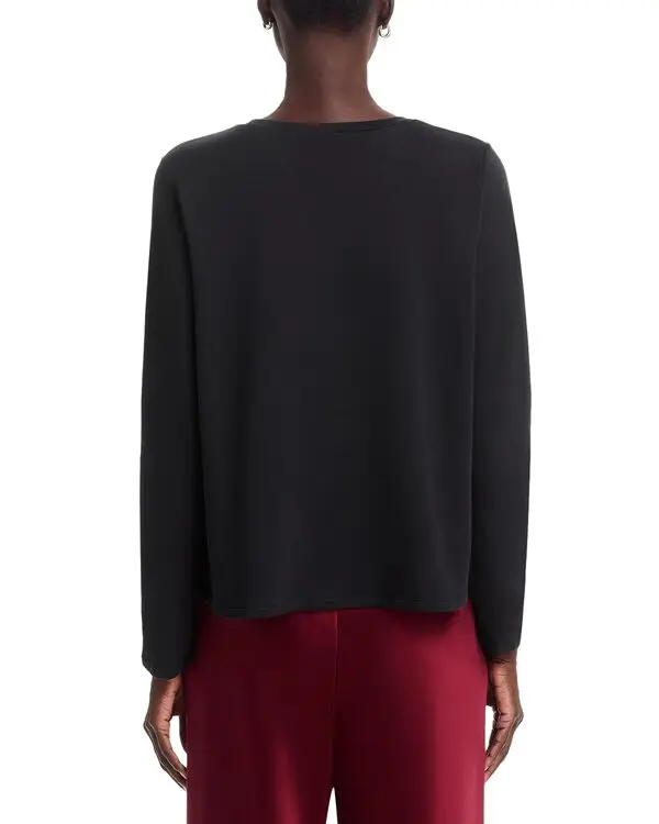 Eileen Fisher Cozy Brushed Terry Crewneck Top