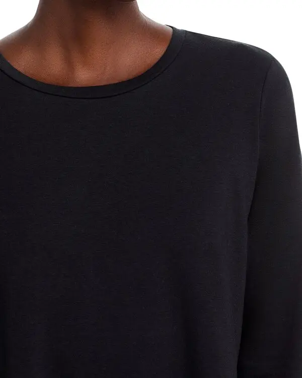 Eileen Fisher Cozy Brushed Terry Crewneck Top