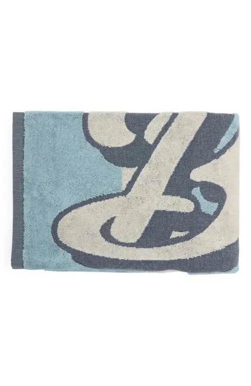Barbour Archive Beach Towel - Surf Blue Logo