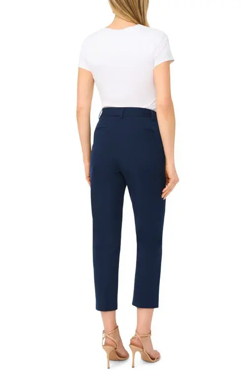 Halogen High Waist Crop Tapered Pants - Classic Navy