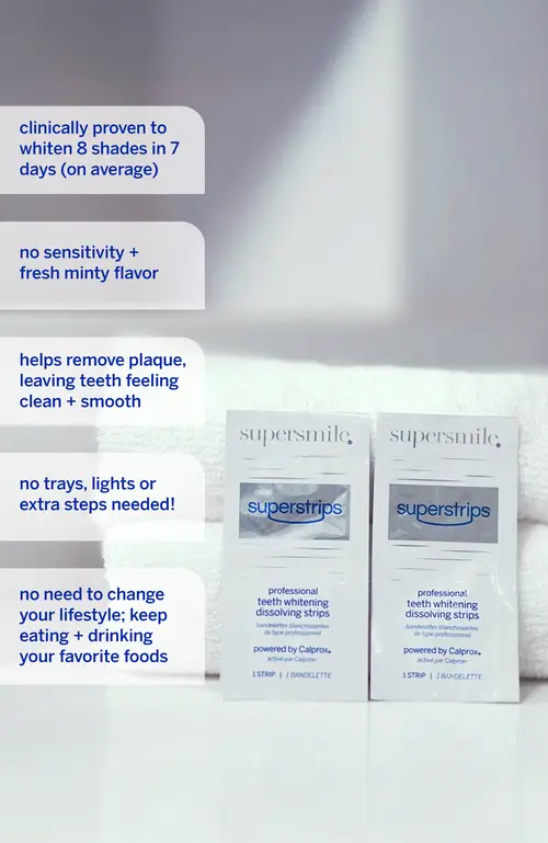 SUPERSMILE Superstrips Dissolving Strips Box Of 14 - White