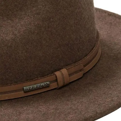 Stetson Explorer Fedora Hat - Brown Mix