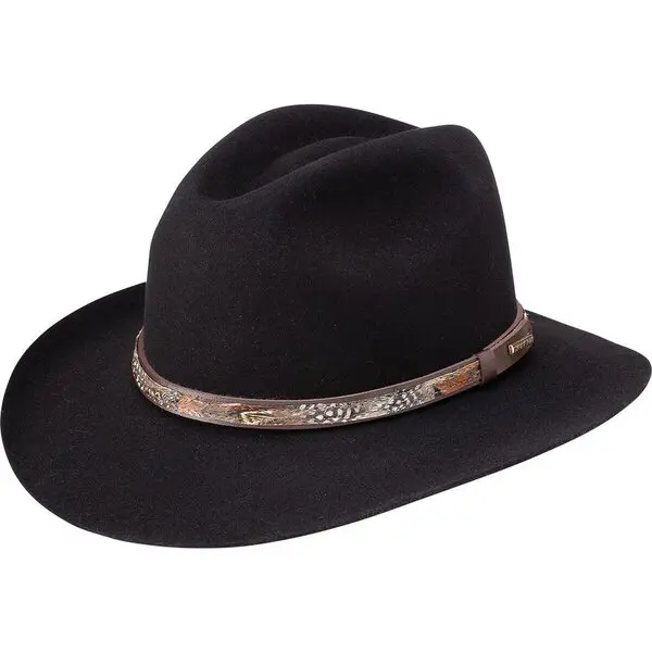 Stetson Jackson Fedora Hat - Black