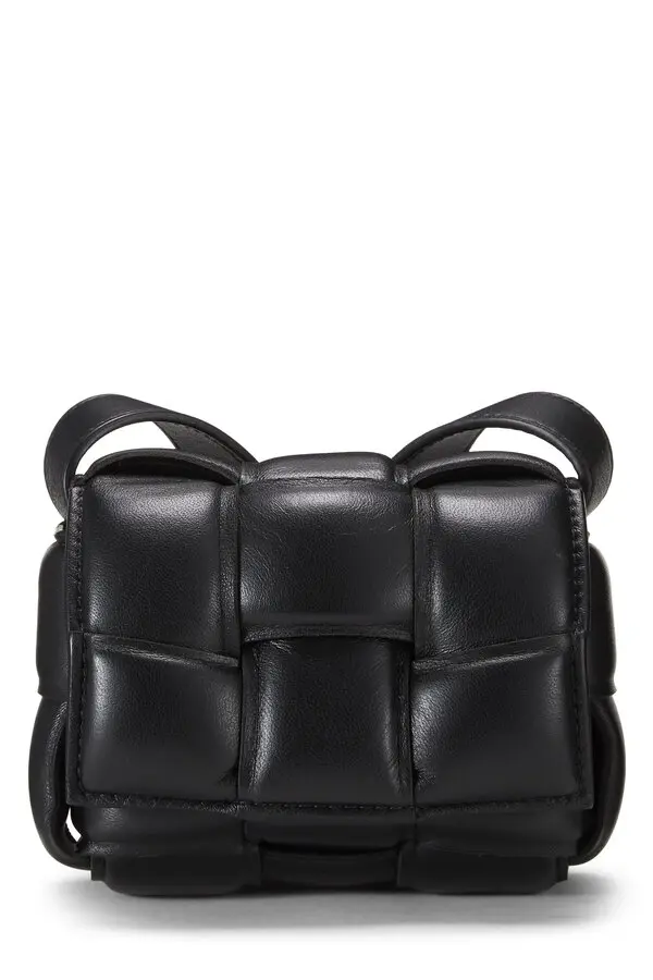 Bottega Veneta Maxi Intrecciato Padded Candy Cassette - Black