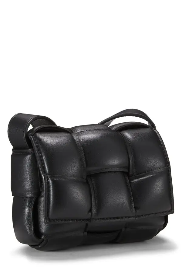 Bottega Veneta Maxi Intrecciato Padded Candy Cassette - Black