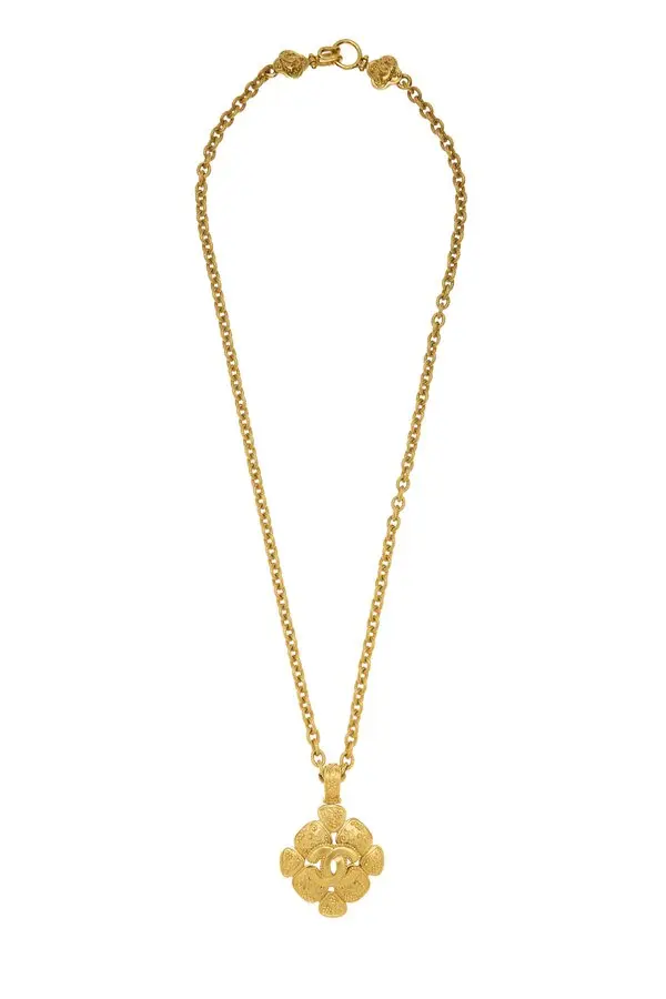 Chanel Filigree Grapevine Pendant Necklace - Gold