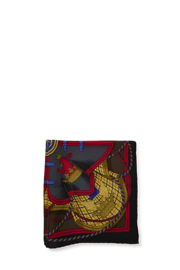 Hermès Multicolor 'grande Tenue' Silk Pocket Square