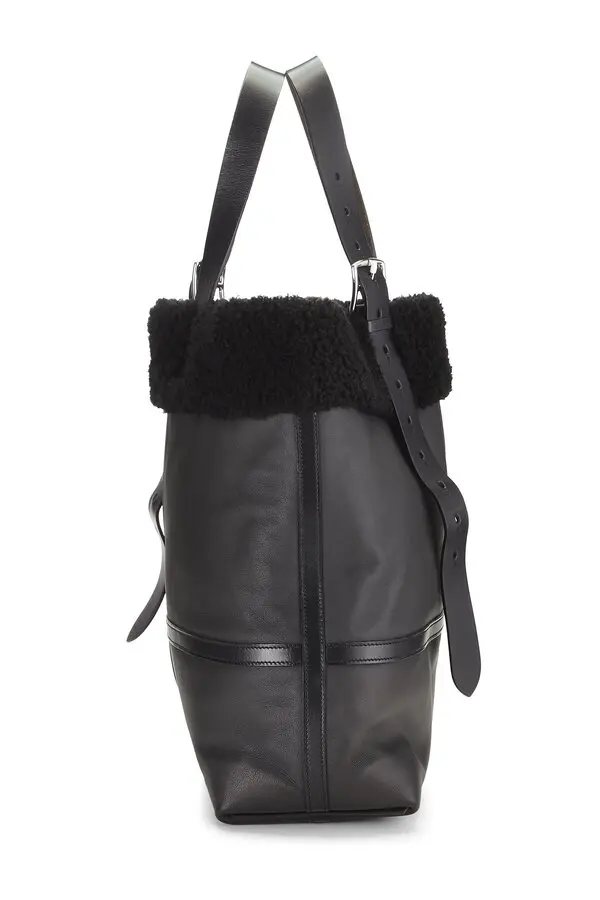 Hermès Shearling Trim Etriviere Tote