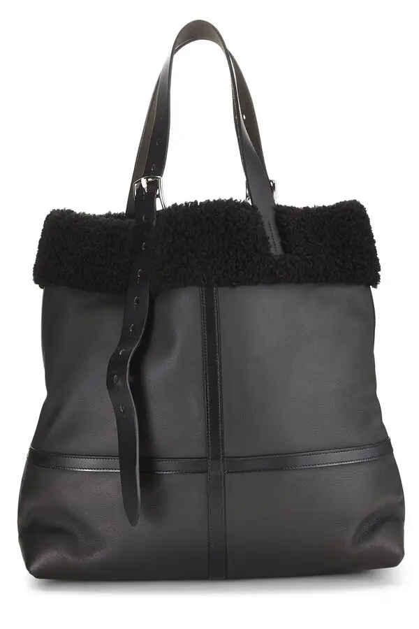 Hermès Shearling Trim Etriviere Tote