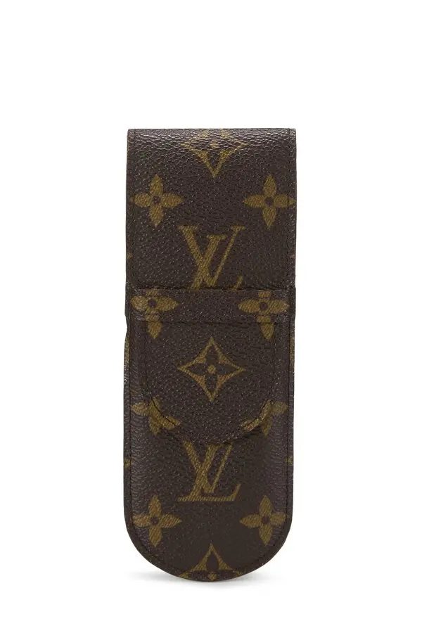 LOUIS VUITTON Monogram Etui Stylos Pen Case - Brown