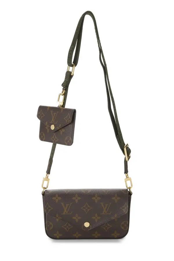LOUIS VUITTON Monogram Felicie Strap & Go - Brown