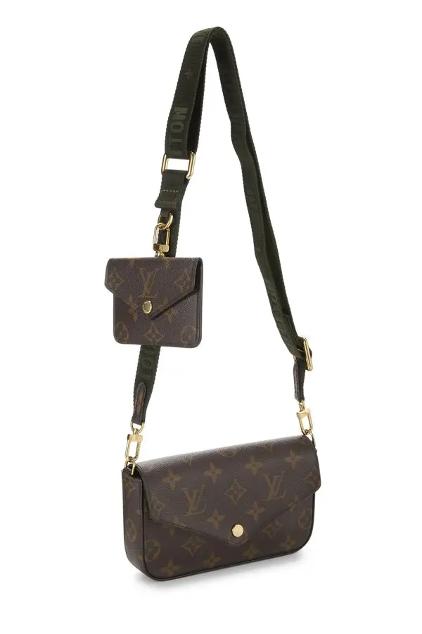 LOUIS VUITTON Monogram Felicie Strap & Go - Brown