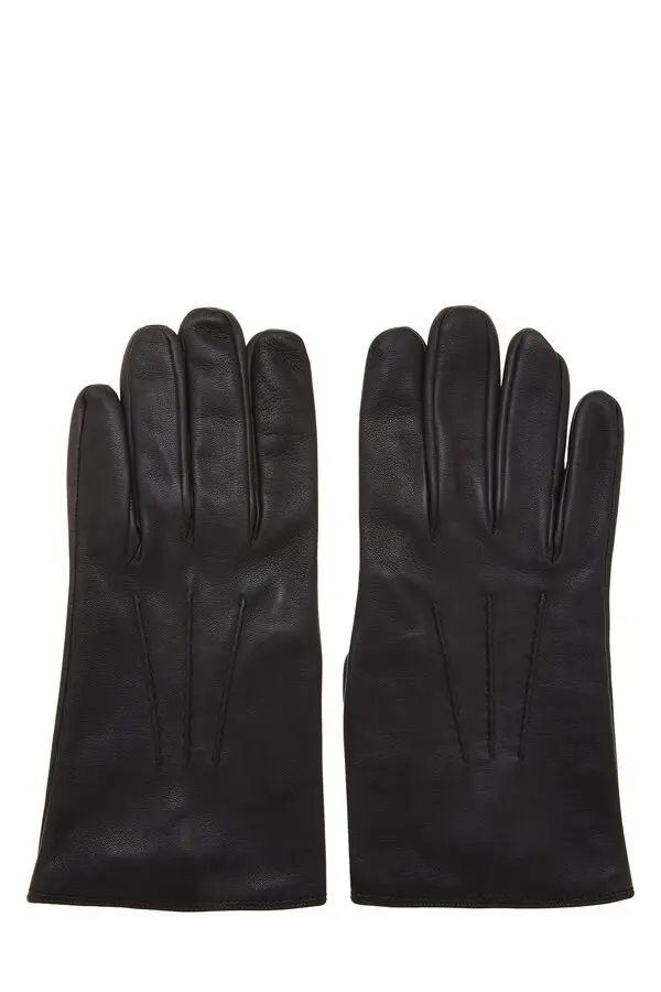 Saint Laurent Lambskin Leather Gloves - Black