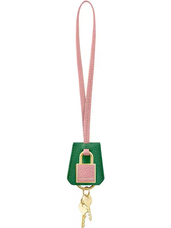 MAISON DE SABRE Padlock Leather Charm - Green