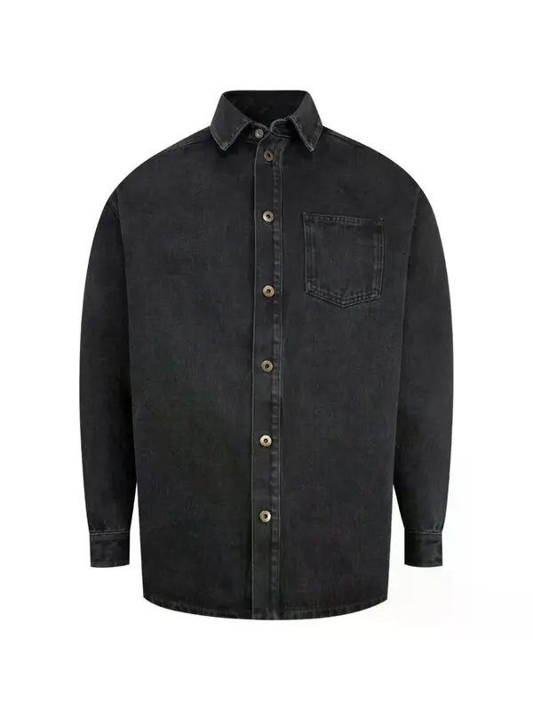 Loewe Anagram-embroidered Overshirt - Black