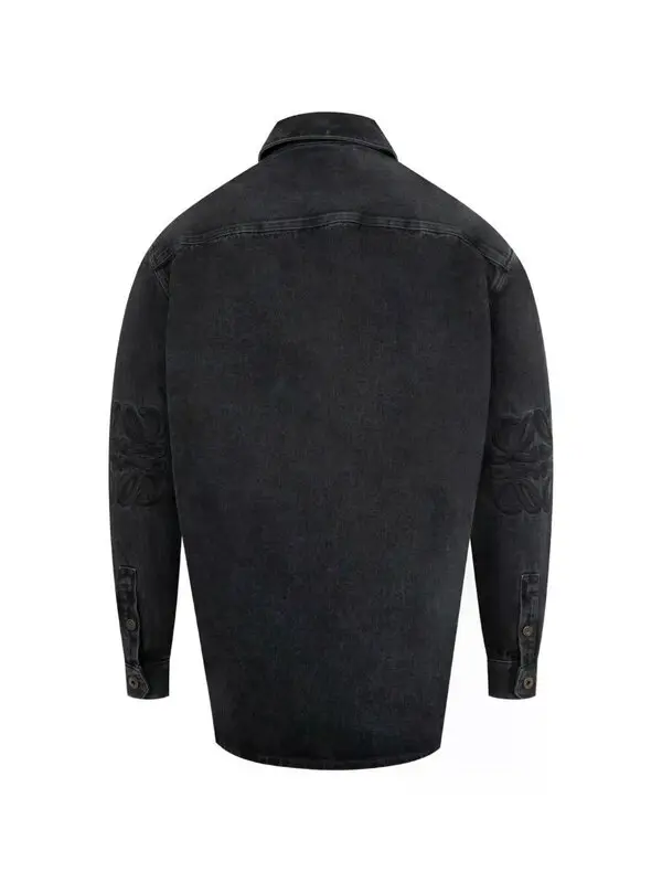 Loewe Anagram-embroidered Overshirt - Black