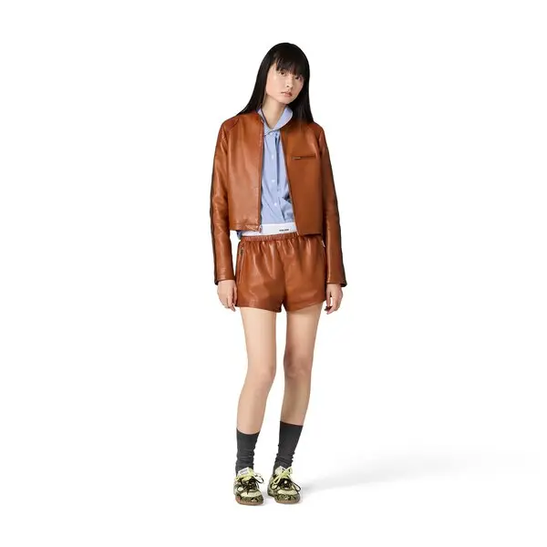 Miu Miu Nappa Leather Shorts