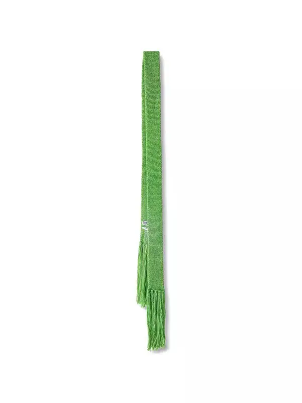 Essentiel Antwerp Fringed Knitted Scarf - Green