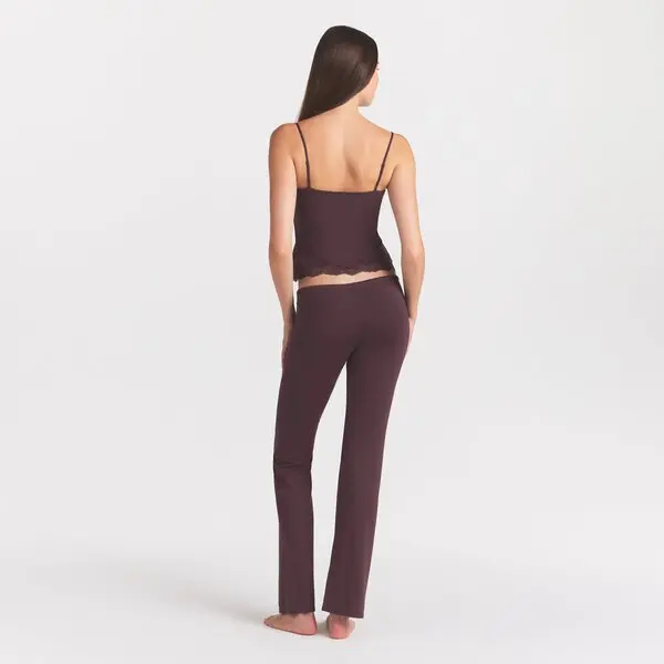SKIMS Sleep Lace Cami Top And Pant Set | Deep Neutral | Medium