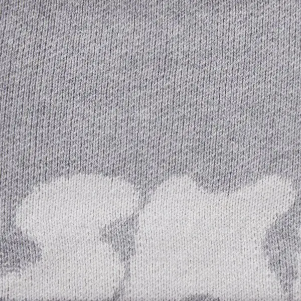SKIMS Logo Beanie Hat | Grey | Cotton Knit