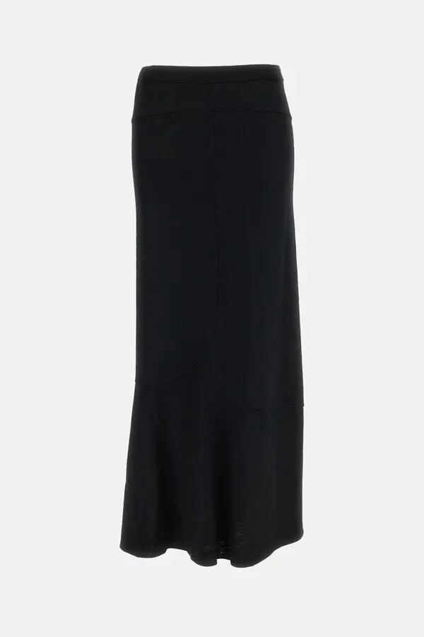 Junya Watanabe Gonna In Maglia Di Lana - Nero