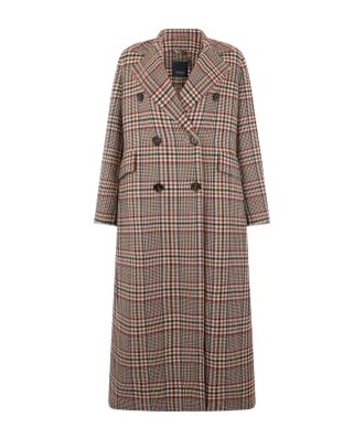 Max Mara Double-breasted Check Coat - No