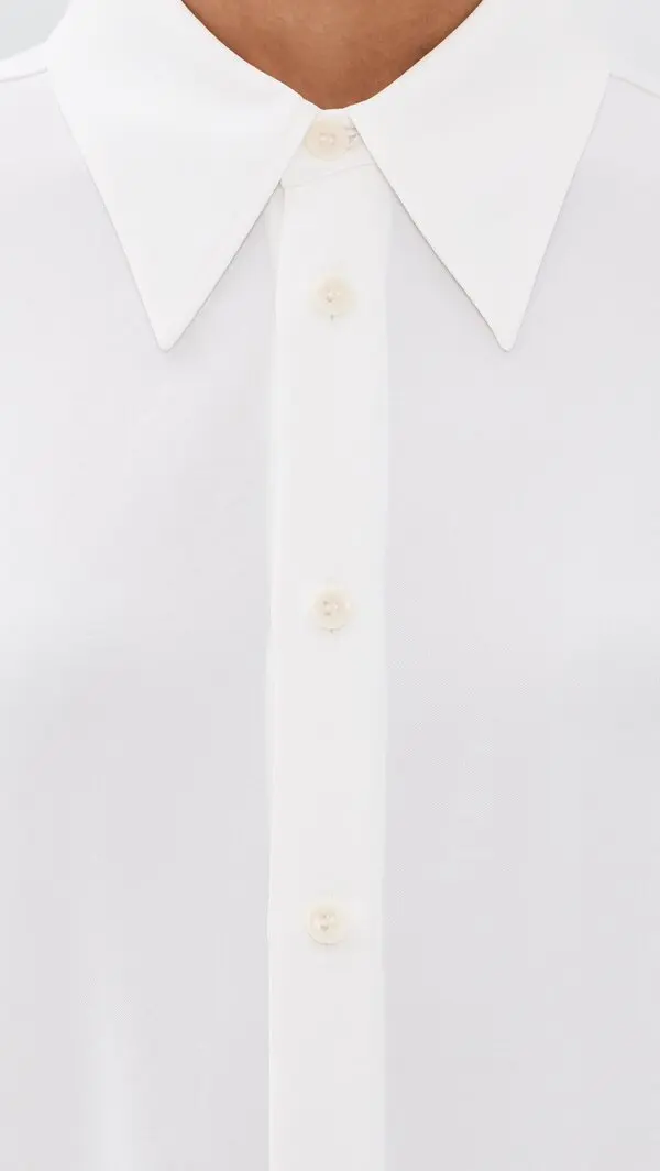 Tibi Soft Drape Hinged Button Down Shirt