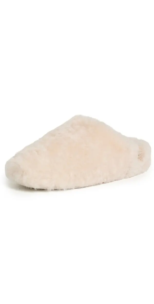 UGG Elea Fluffed Slip-on Slippers - Natural