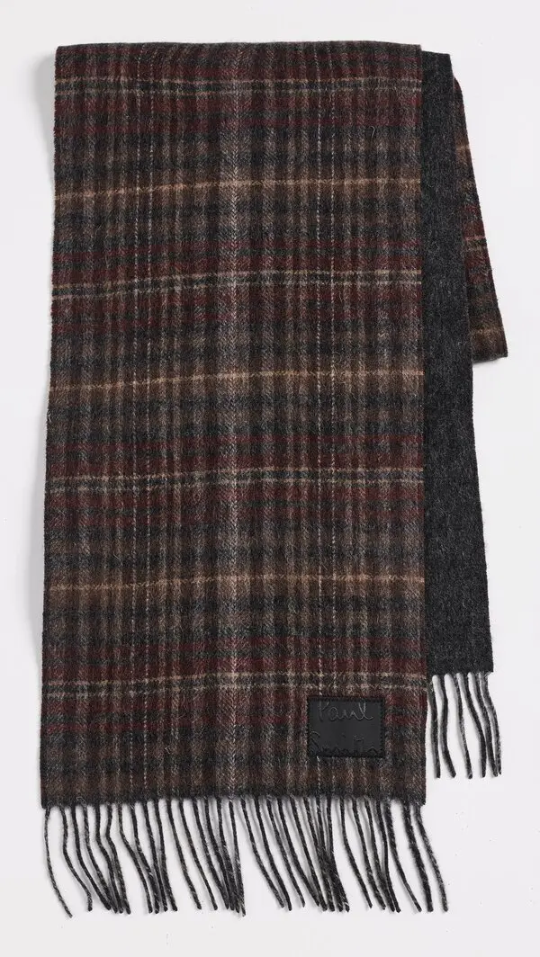 Paul Smith Checkered Wool Scarf
