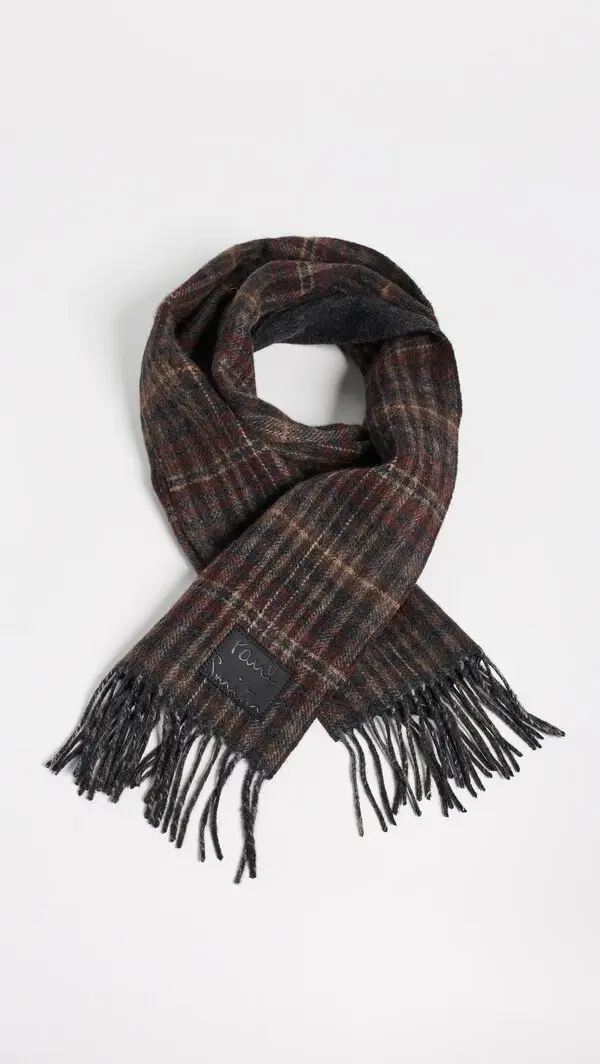 Paul Smith Checkered Wool Scarf