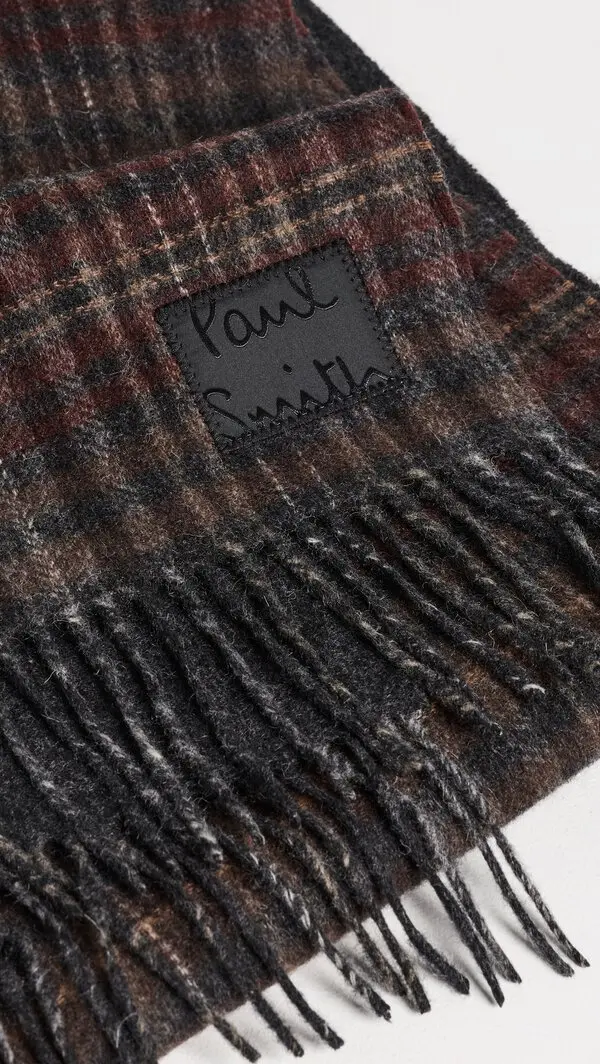 Paul Smith Checkered Wool Scarf