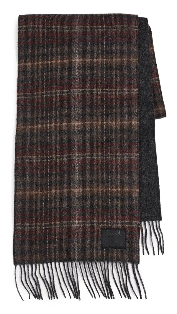 Paul Smith Checkered Wool Scarf