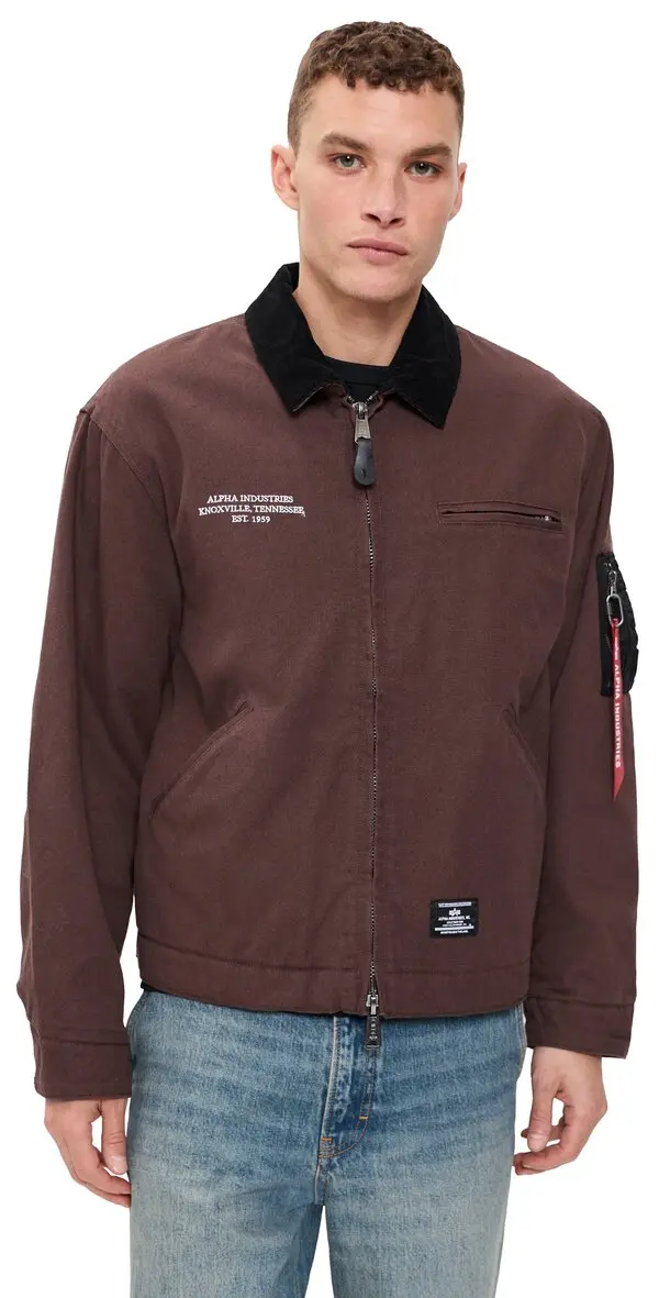 Alpha Industries Butler Relaxed Fit Work Jacket - Cocoa