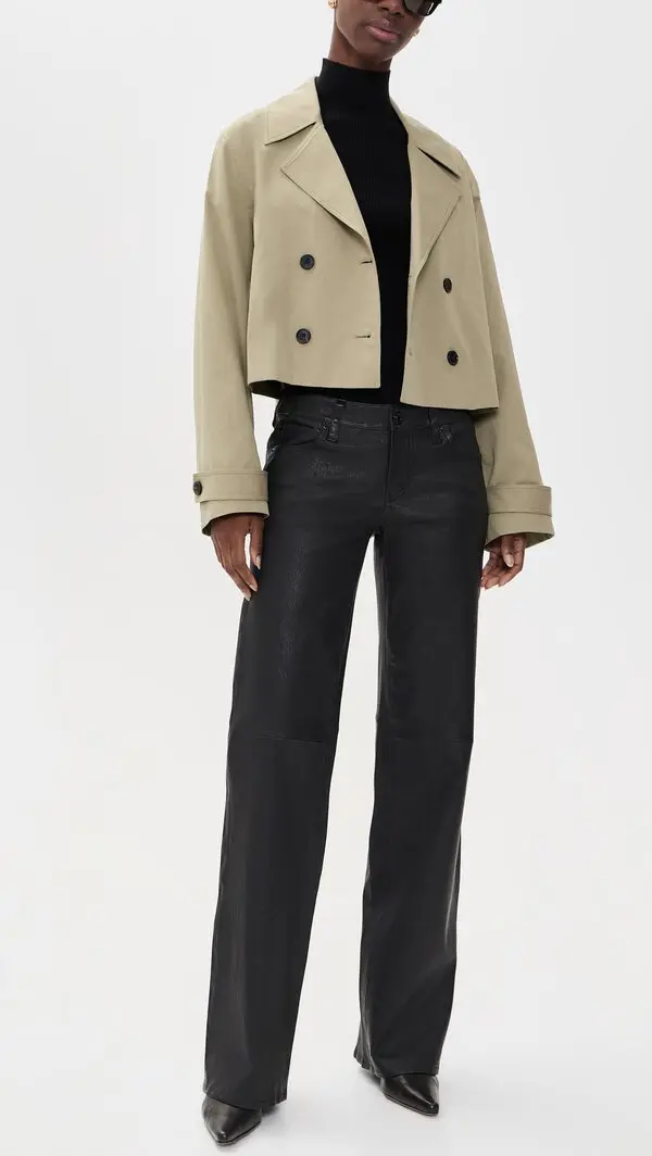 FRAME The Leather Gray Jeans