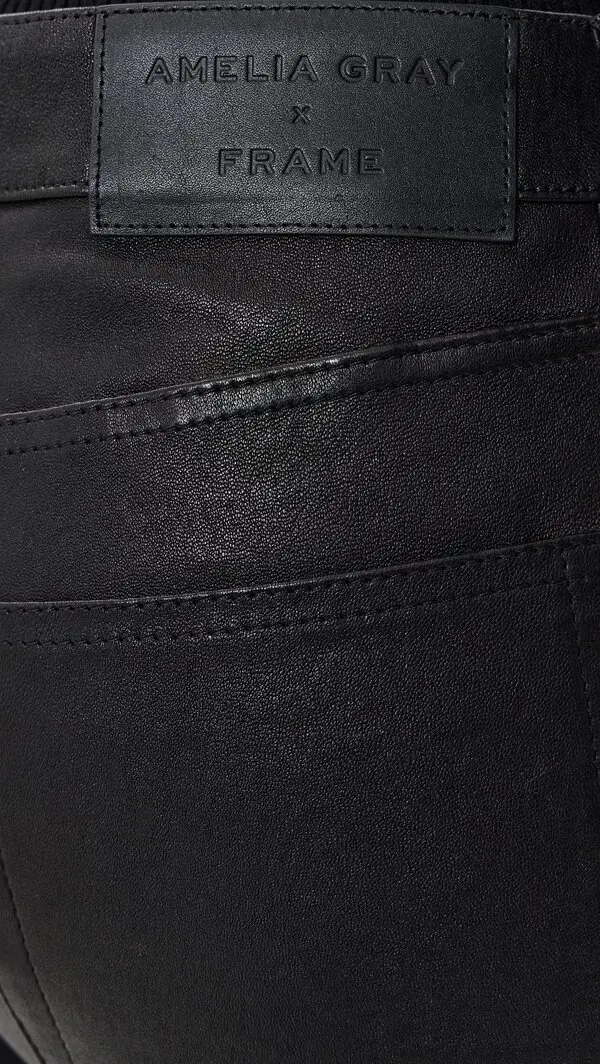 FRAME The Leather Gray Jeans