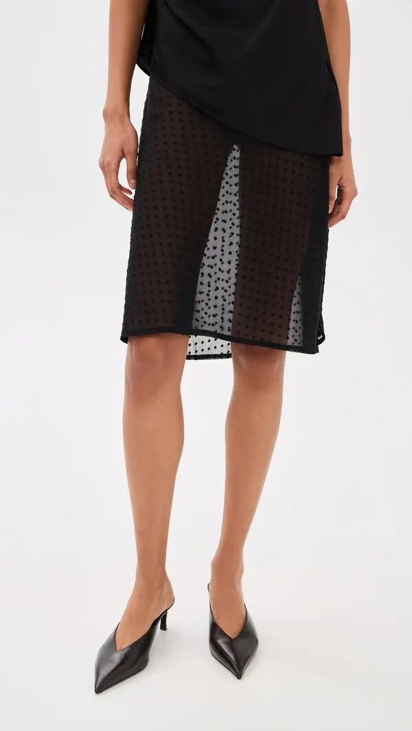 RUNAWAY THE LABEL Kit Low Waist Sheer Midi Skirt