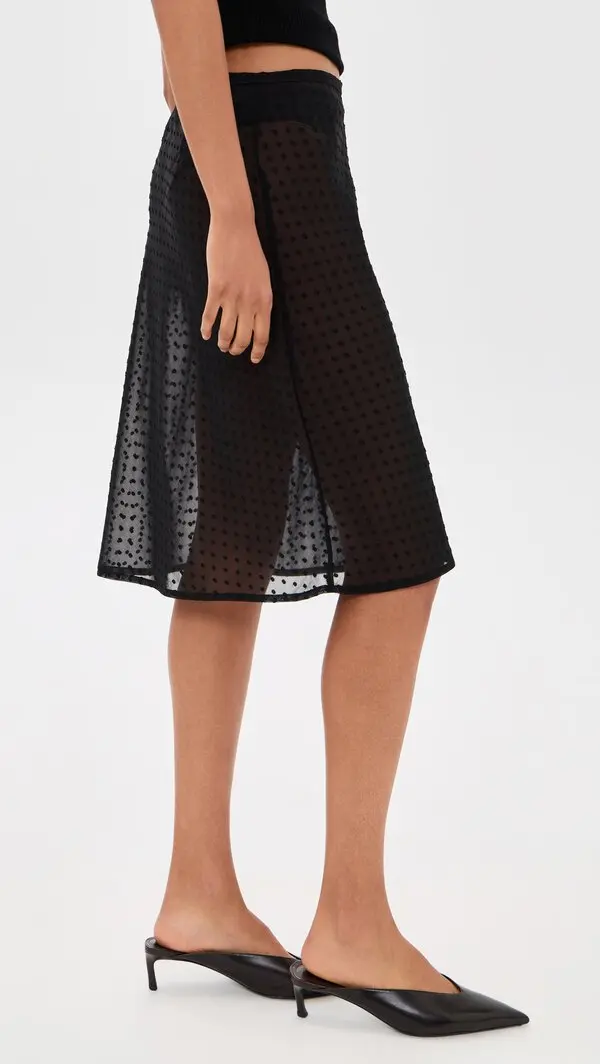RUNAWAY THE LABEL Kit Low Waist Sheer Midi Skirt