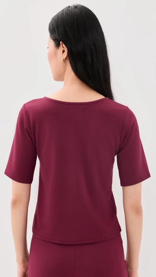RIPLEY RADER Ponte Knit Short Sleeve Tee